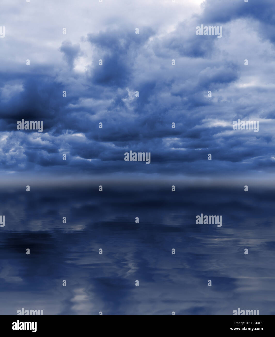 dull cloudy overcast sky over sea background Stock Photo - Alamy