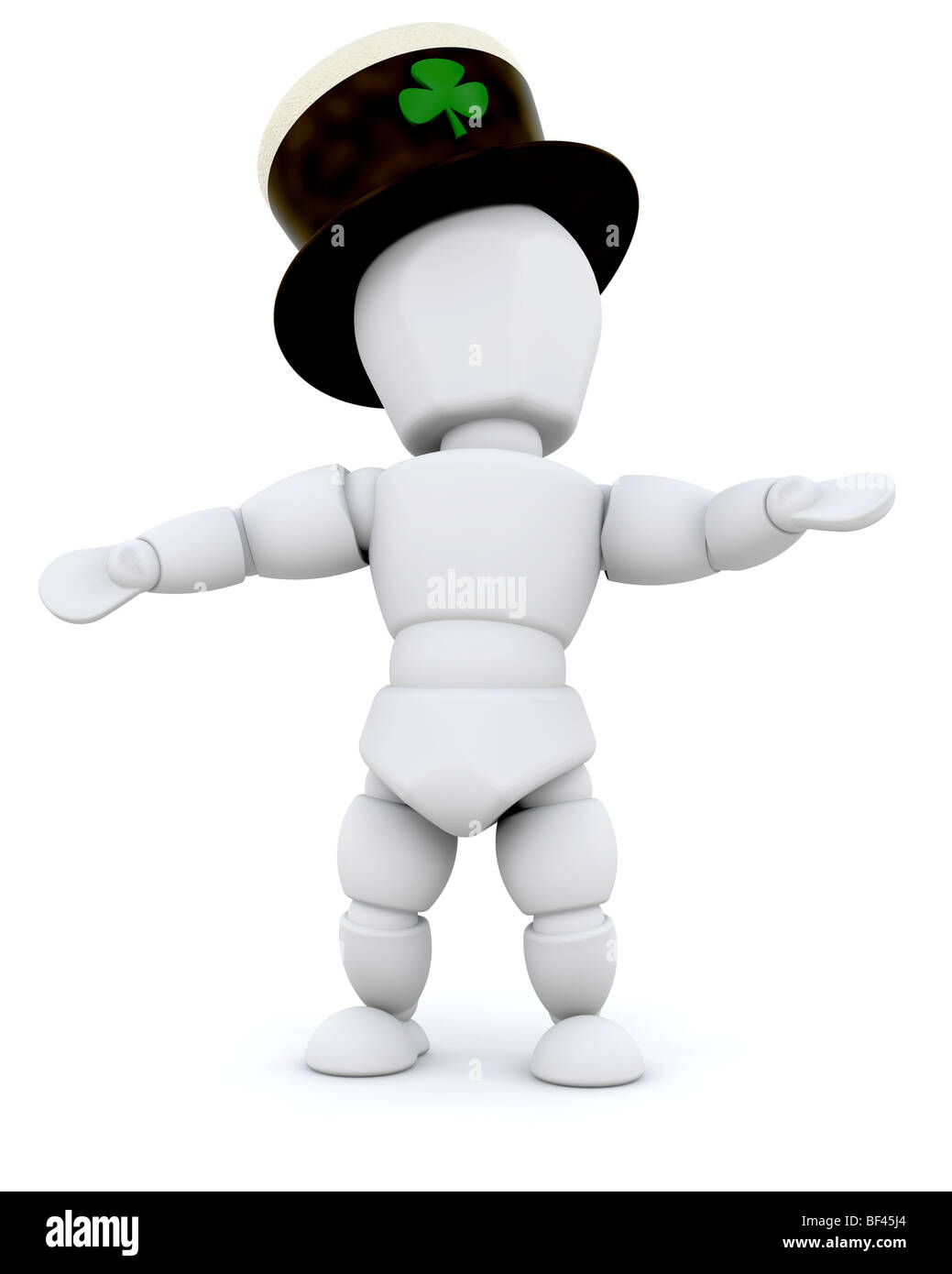 3D Man celebrating St Patrick's Day isolated Stock Photo - Alamy