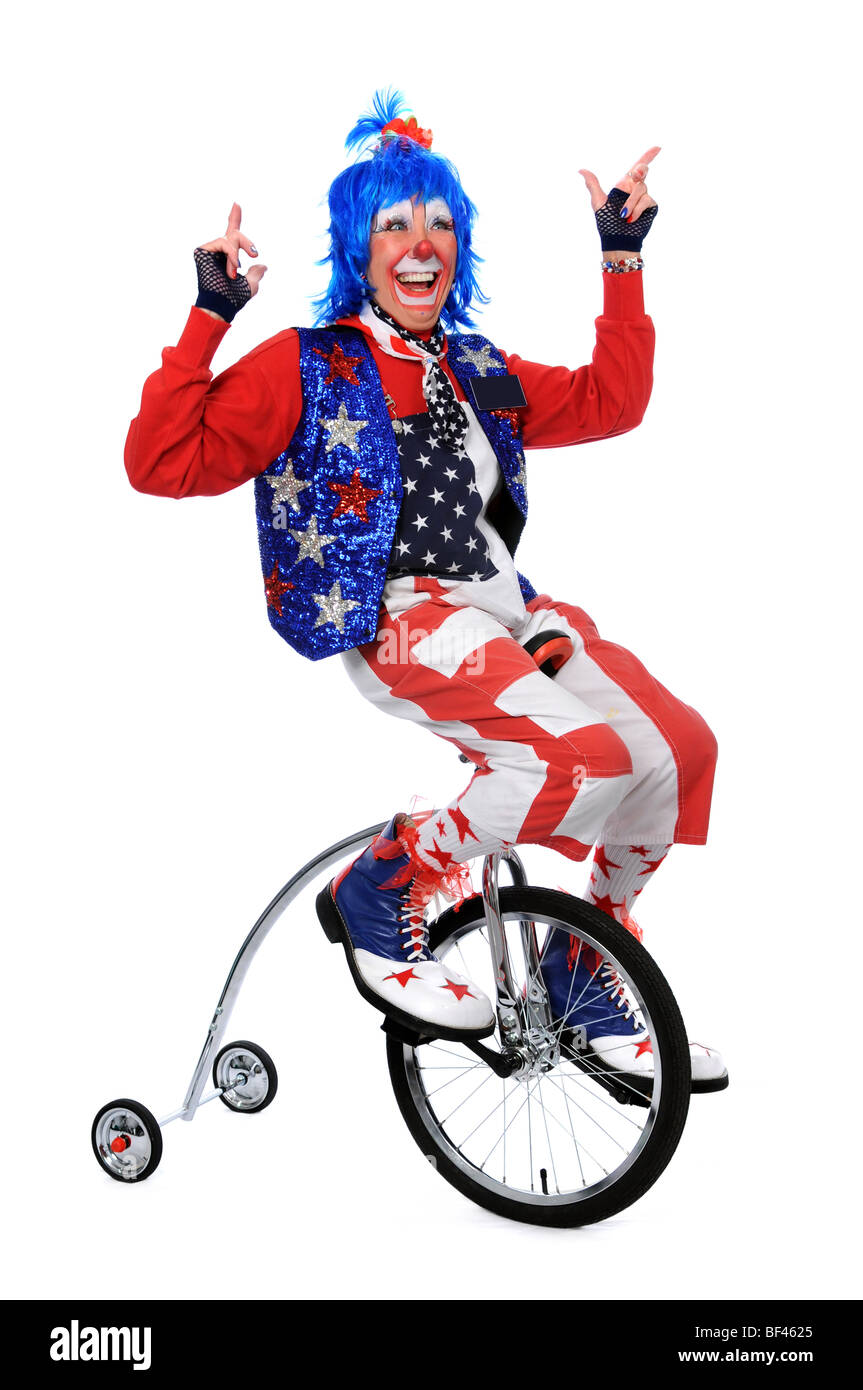 Clown circus bicycle hi-res stock photography and images - Alamy