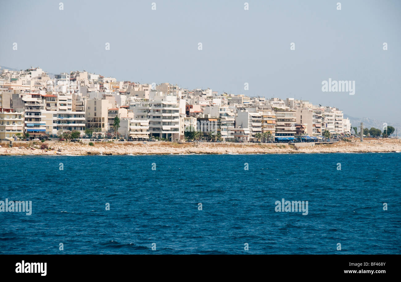 harbor athens port city busy view seascape coast mediterranean greek ...