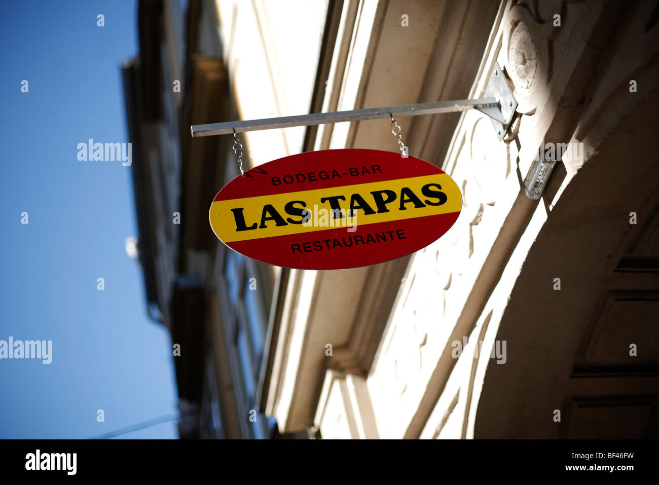 A sign for a Spanish tapas restaurant Stock Photo - Alamy