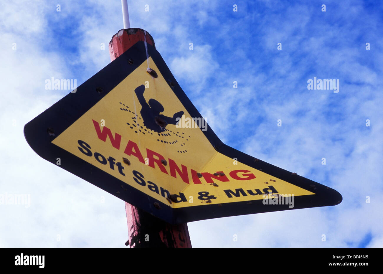 Danger Warning Sign Soft Mud High Resolution Stock Photography and ...