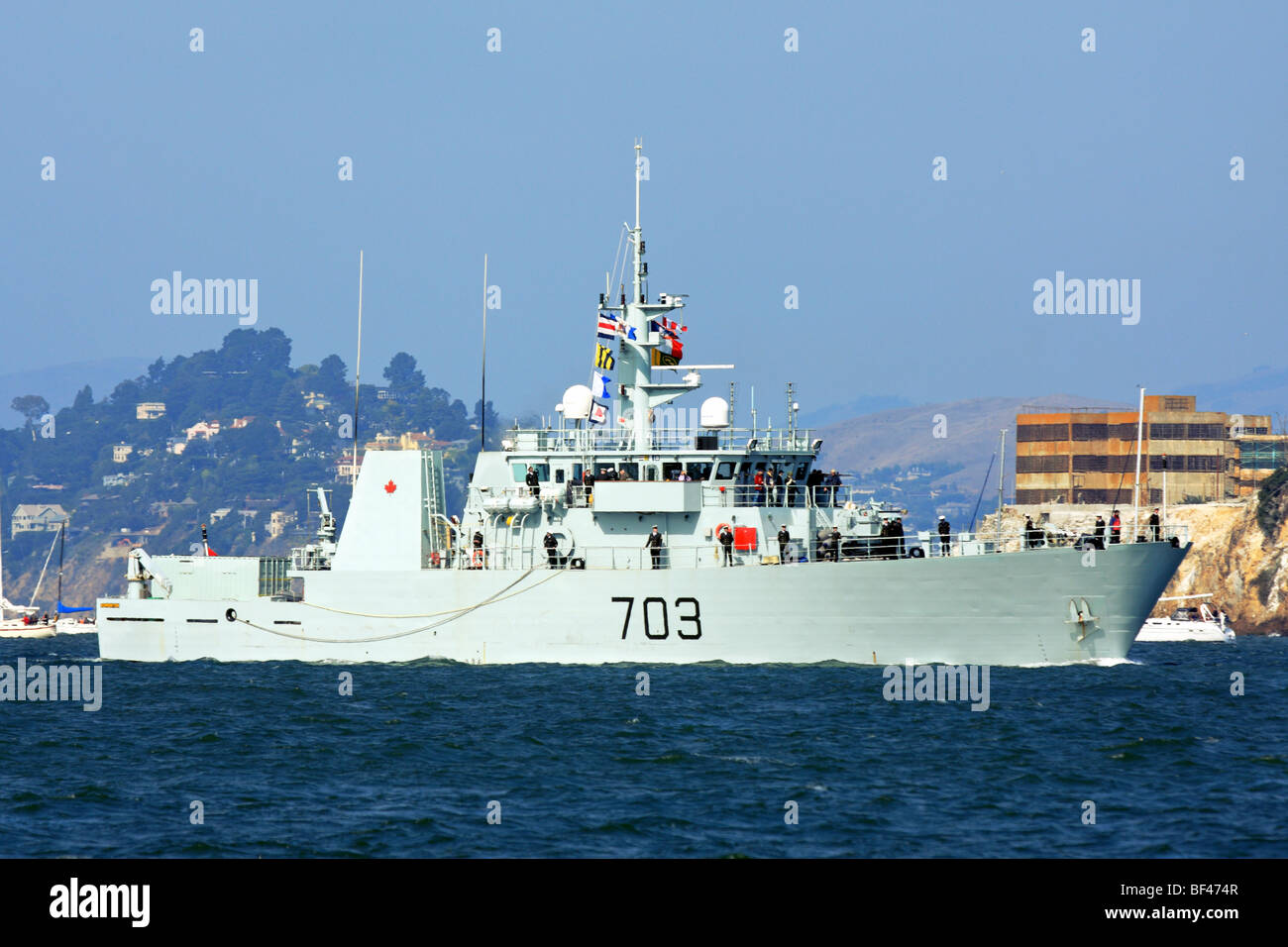 Canadian Navy Kingston class patrol Vessel HMCS Edmonton (MM 703)on San ...