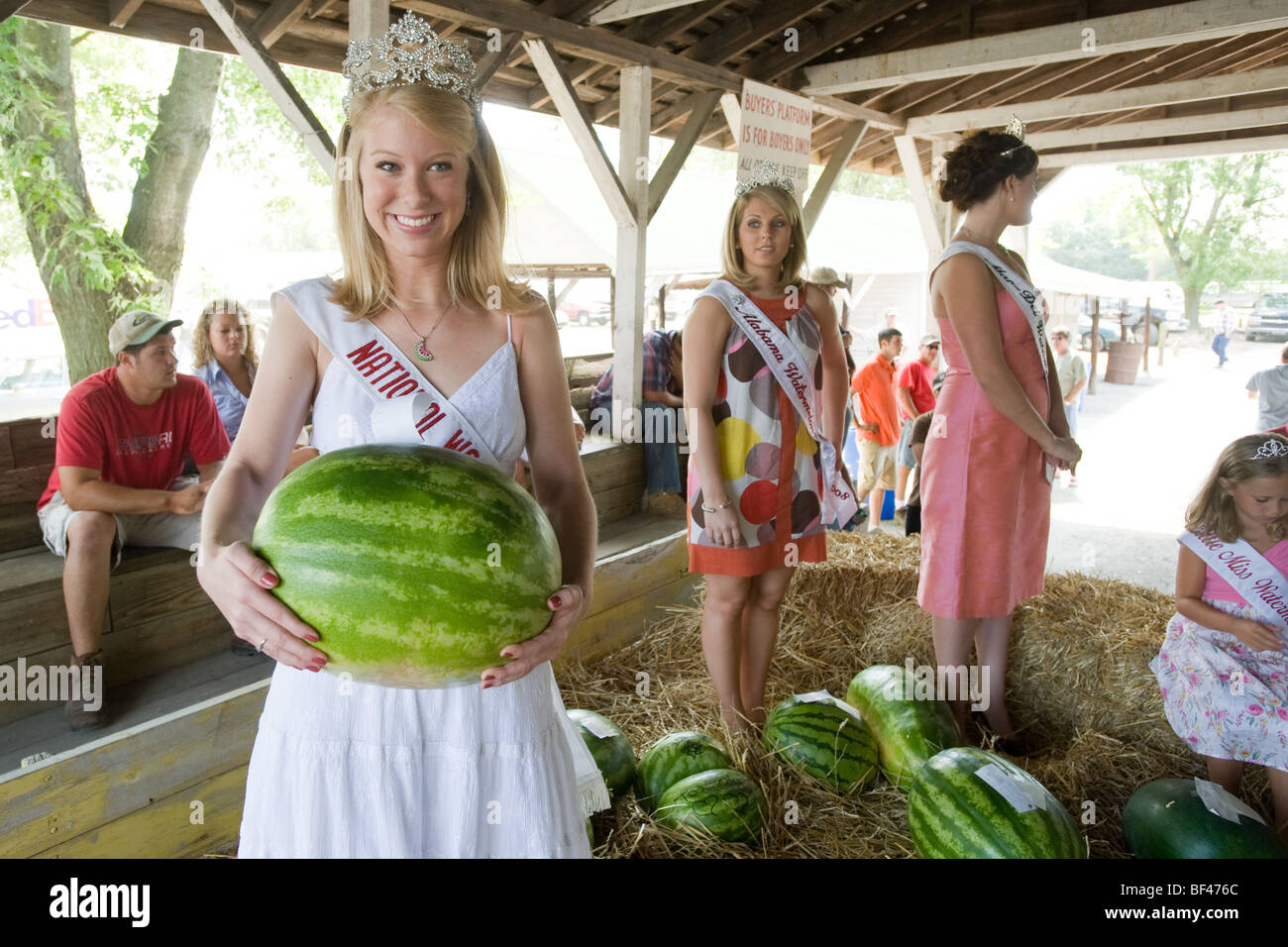 Watermelon queens at Laurel DE produce auction Stock Photo - Alamy