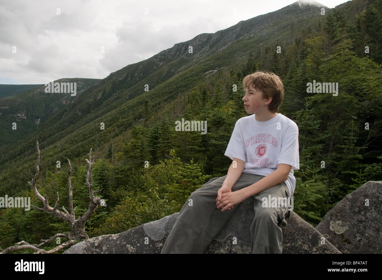 Appalachian Trail end point on Mt Katahdin, Baxter State Park, Maine ...