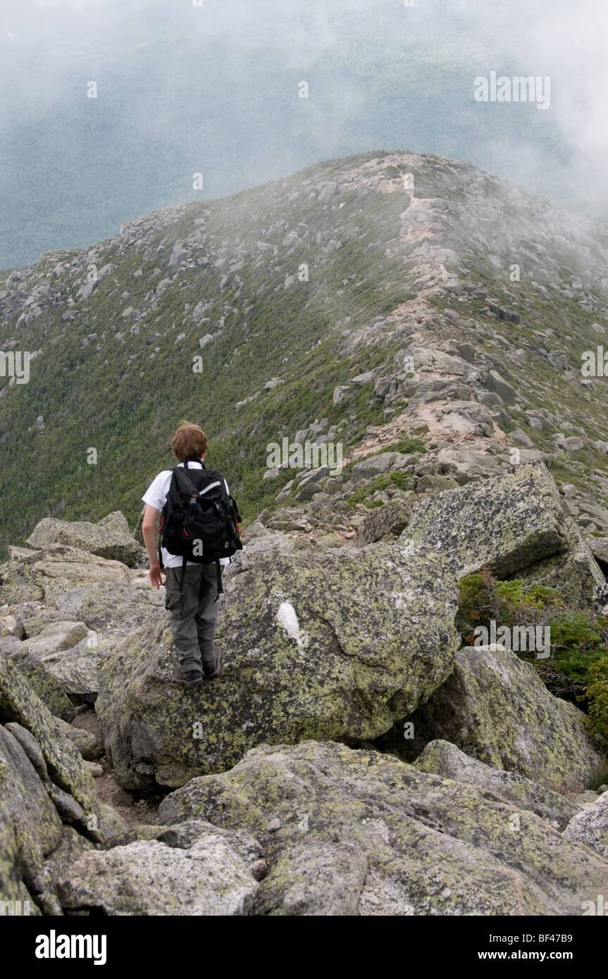 Appalachian Trail end point on Mt Katahdin, Baxter State Park, Maine ...