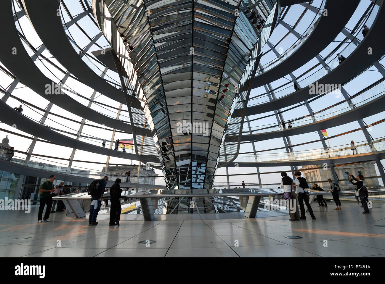 Berlin. Germany. The Bundestag dome by architect Sir Norman Foster ...