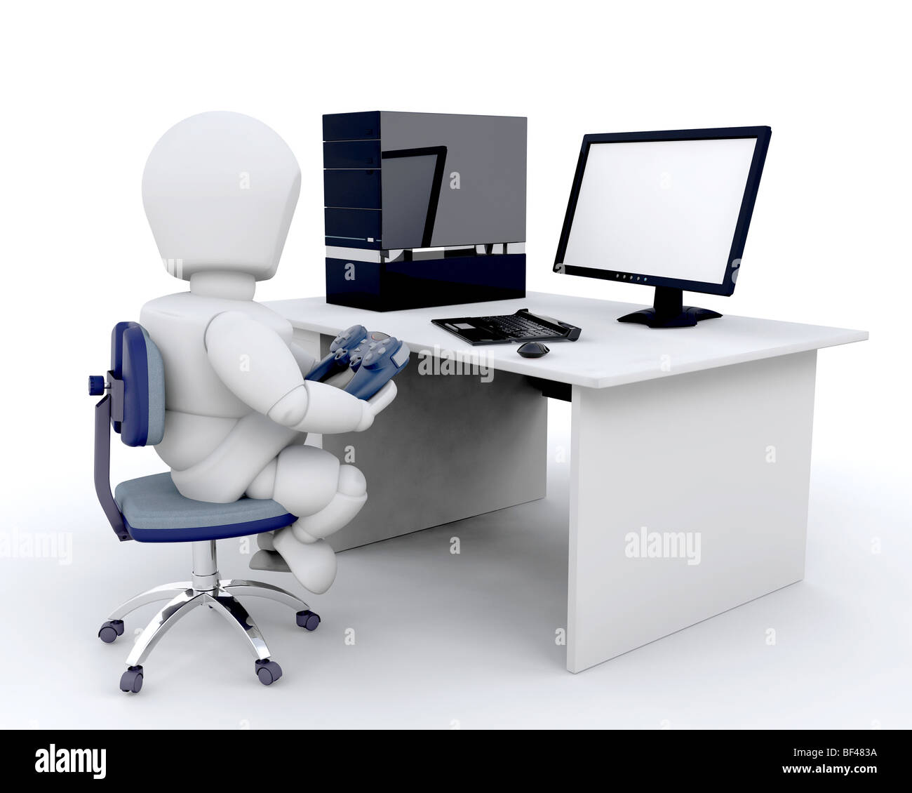 3d man computer hi-res stock photography and images - Alamy