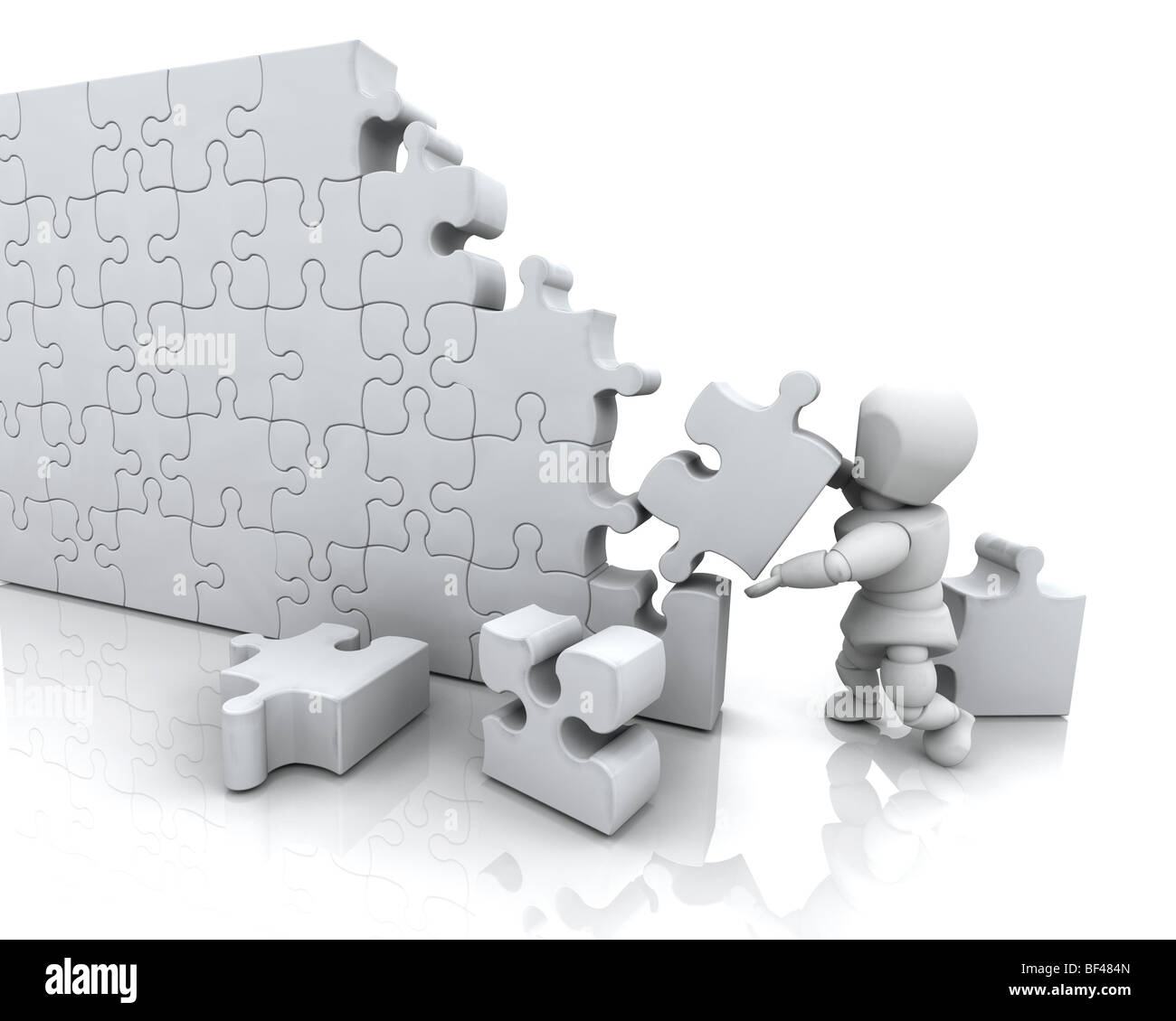 3d man puzzle hi-res stock photography and images - Alamy