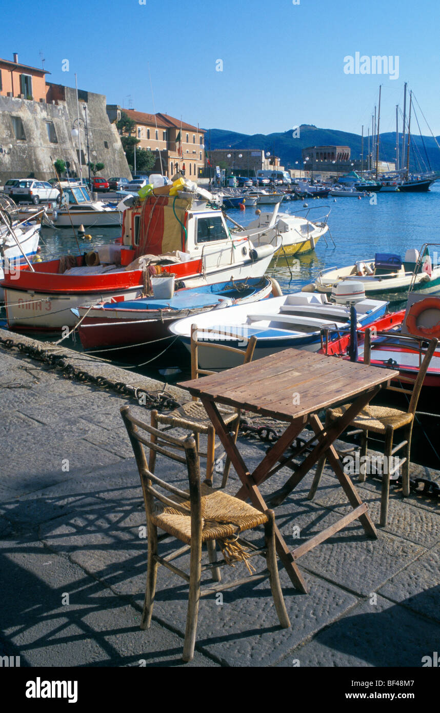Harbour, Fishing Boats, Darsena Old Harbour, Portoferraio, Elba Island ...