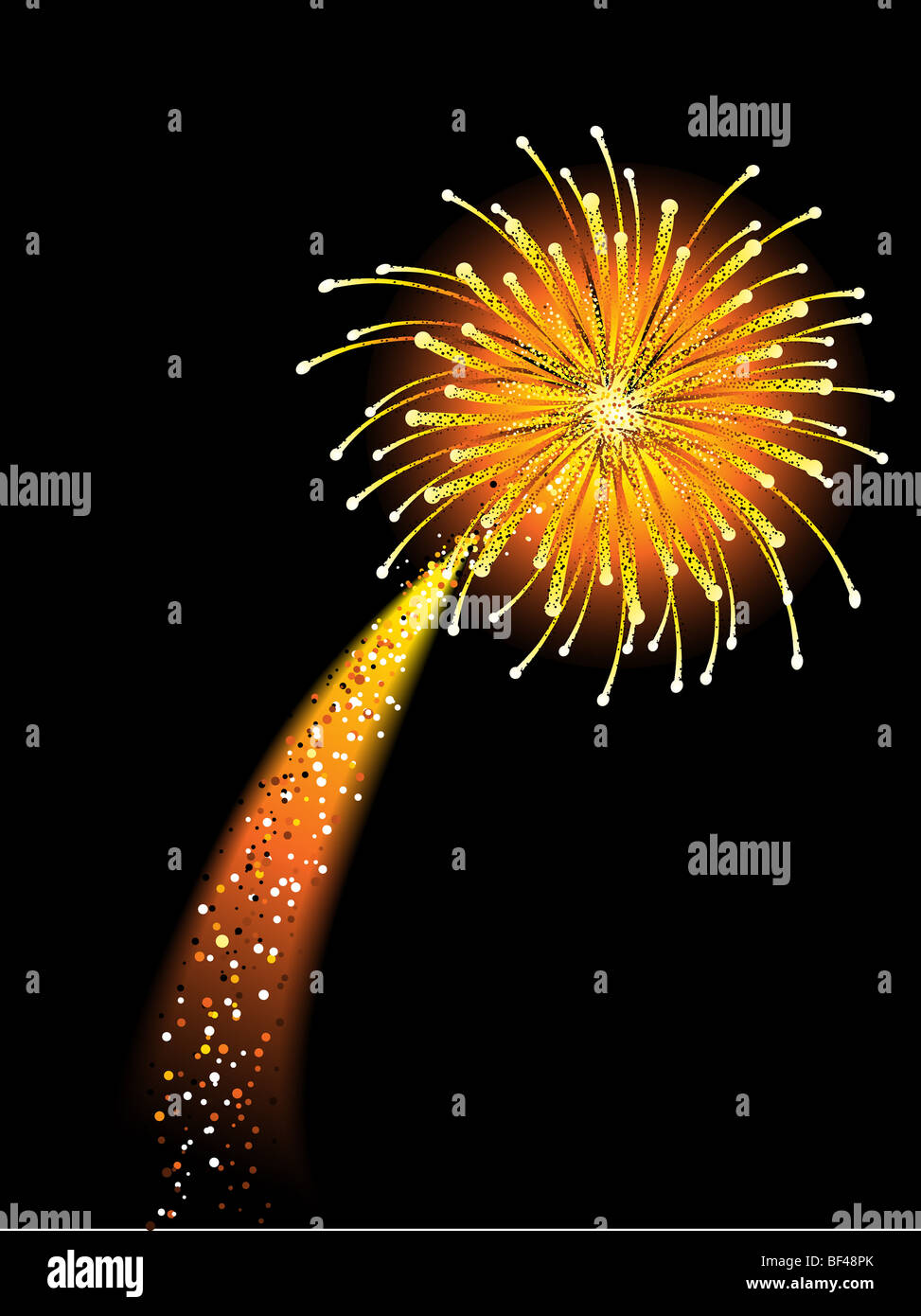 Colorful exploding firework Stock Photo - Alamy