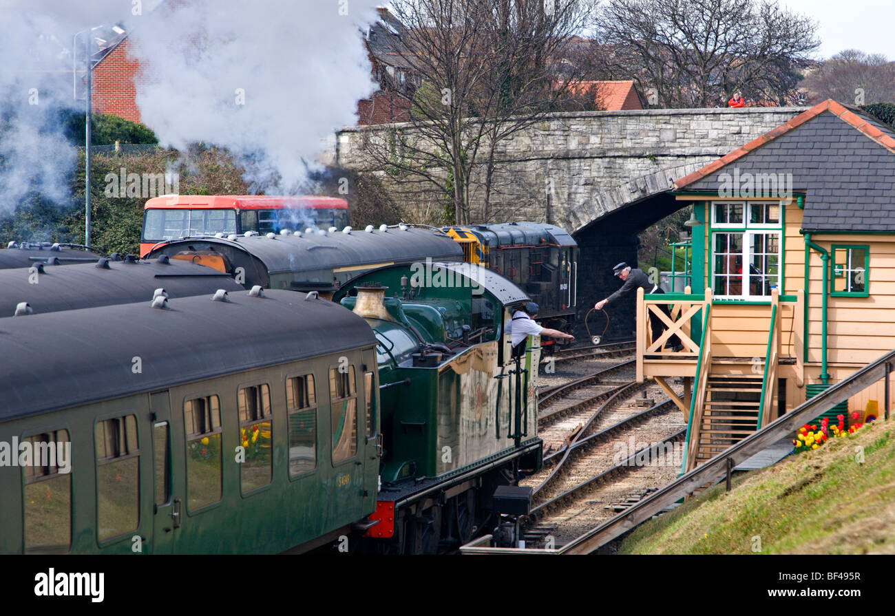 Train at Swanage Railway Station, Dorset, England Stock Photo - Alamy