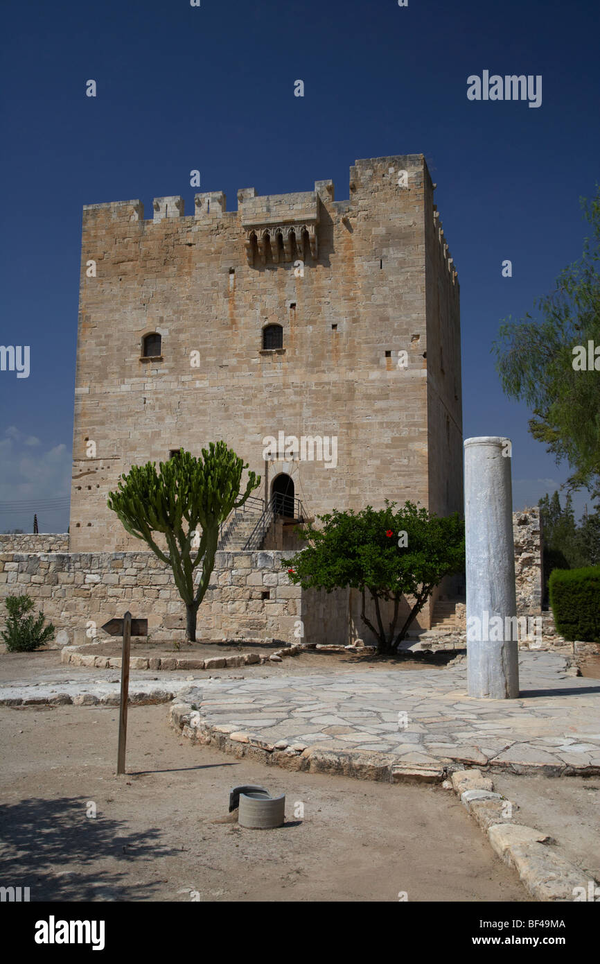 Kolossi castle and pillar republic of cyprus Stock Photo - Alamy