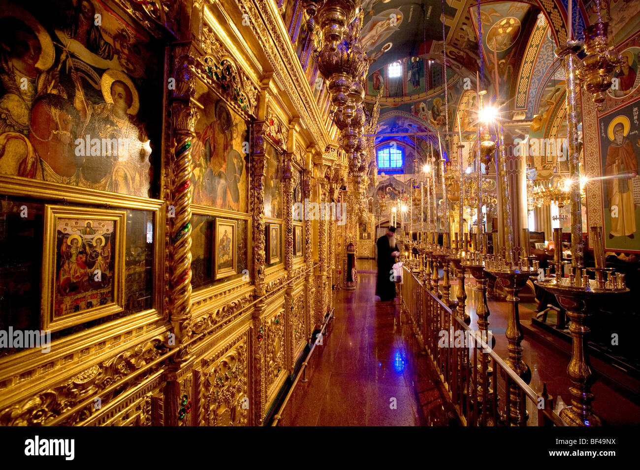 Royal Kykkos monastery, courtyard, Orthodox monastery, icons, mosaics ...