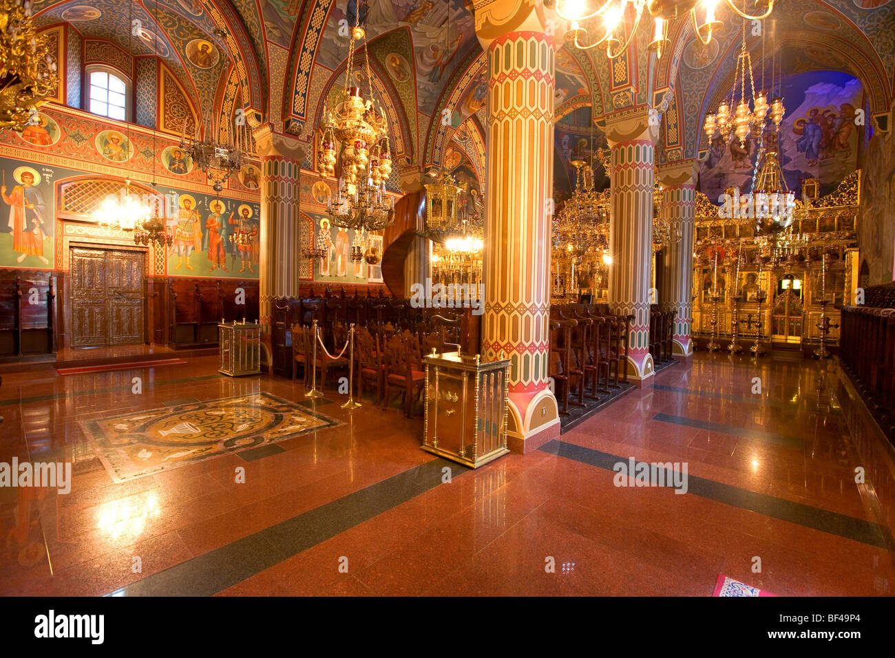 Royal Kykkos Monastery, Orthodox church, monastery church, nave ...