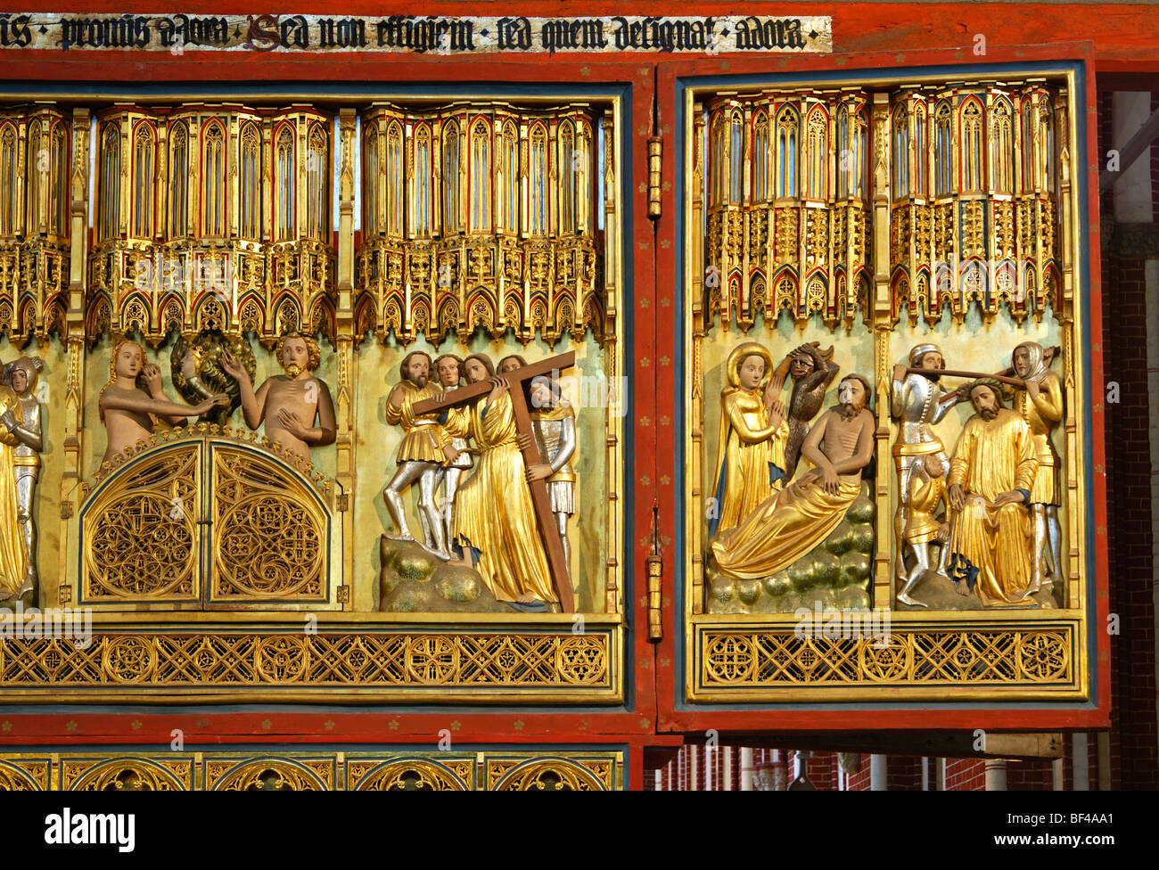 Biblical depictions on the Christ side of the double-sided altar ...