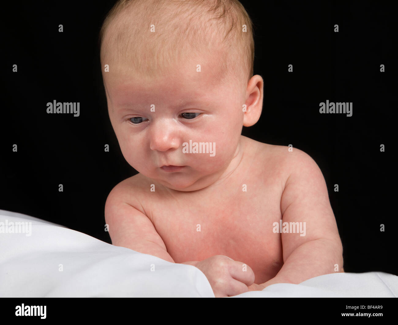 Baby, girl, 5 weeks old Stock Photo - Alamy