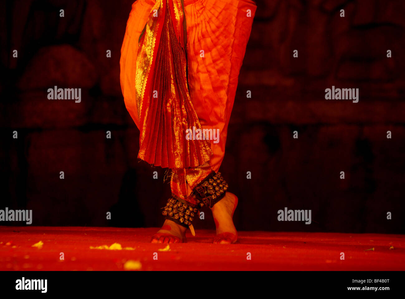 A Indian Bharatanatyam Dancer During A Classical Indian Dance Festival