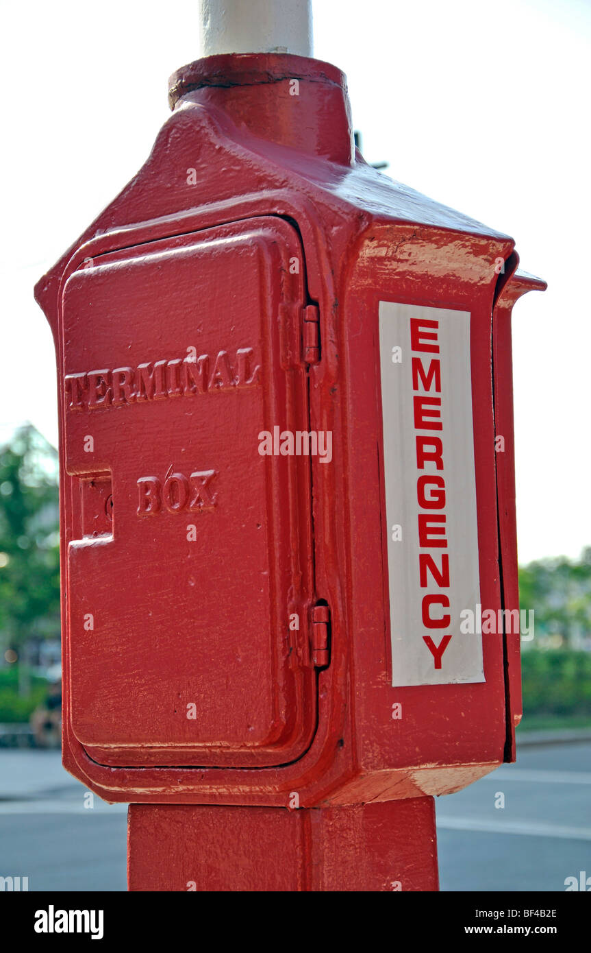Emergency call box in Boston, Massachusetts, USA Stock Photo - Alamy