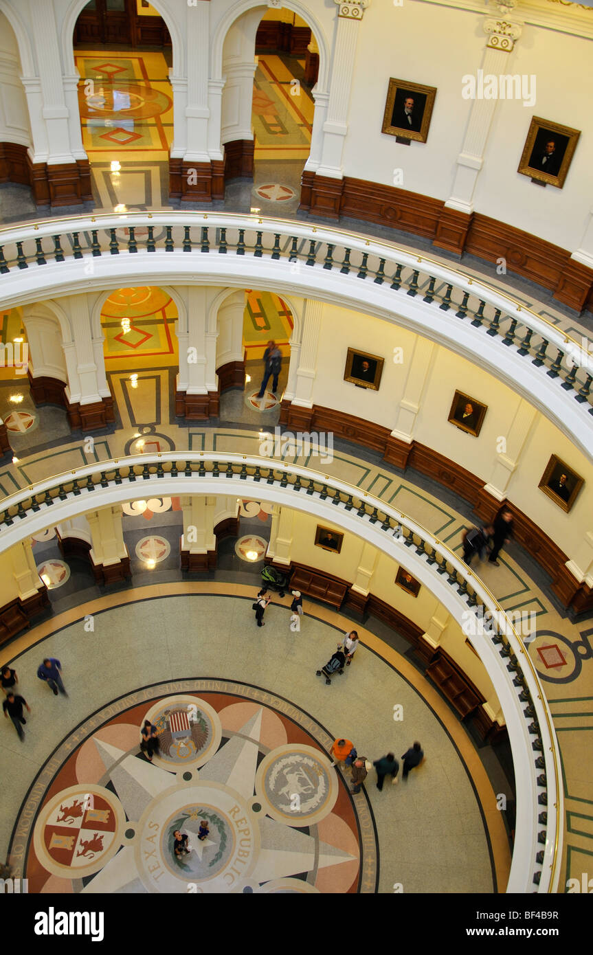 Texas state capitol building dome interior austin hi-res stock ...
