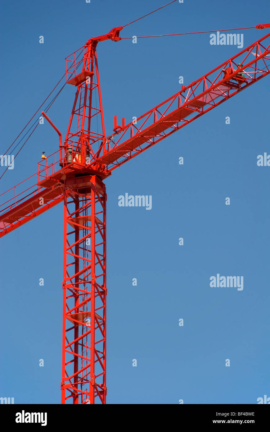 A red crane Stock Photo - Alamy