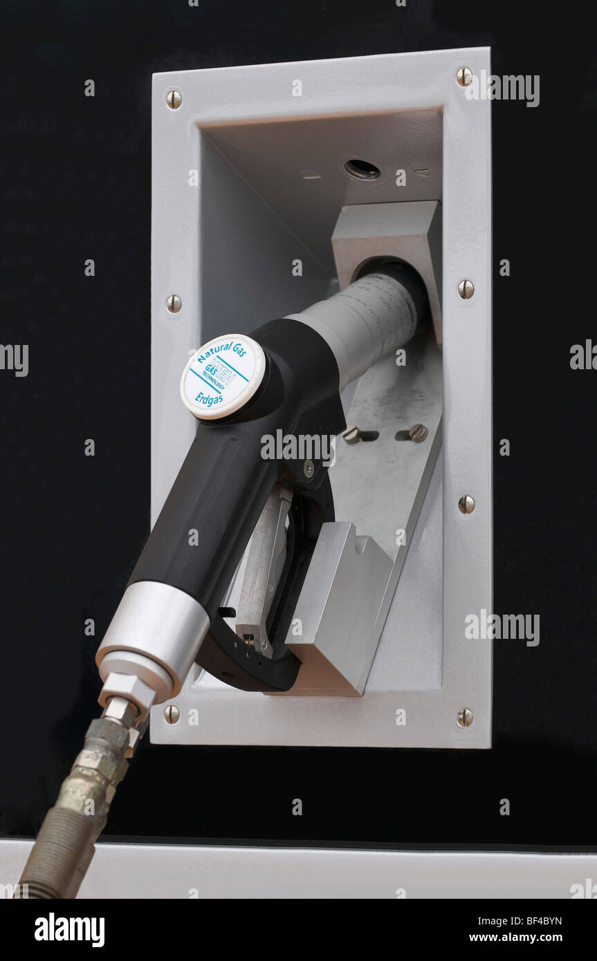 Gas tank pump, WEH refueling system for gas-powered cars Stock Photo ...