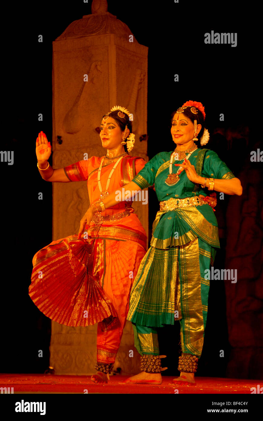 A indian Bharatanatyam dancer during a classical indian dance festival ...