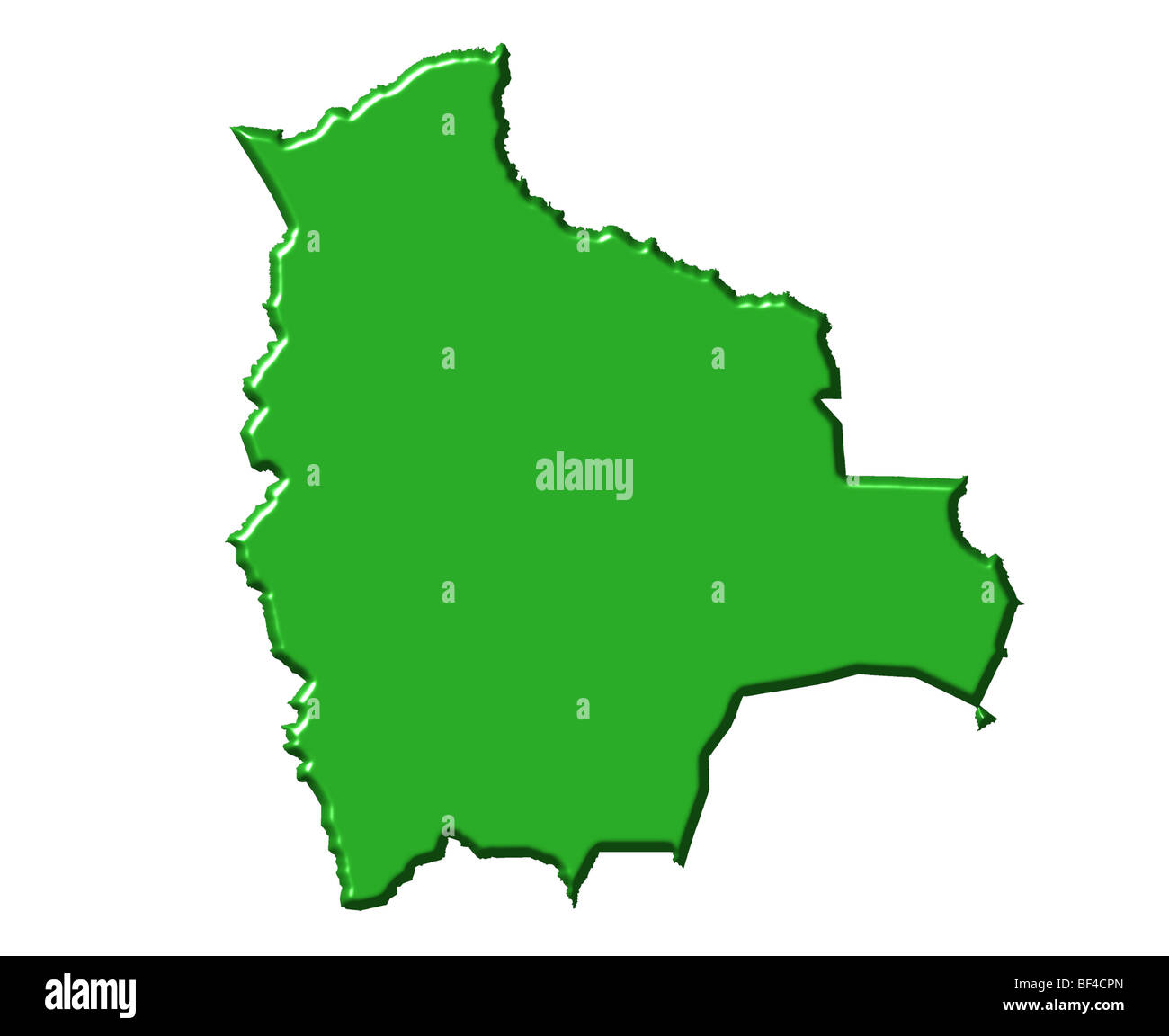 Bolivia 3d map with national color Stock Photo - Alamy