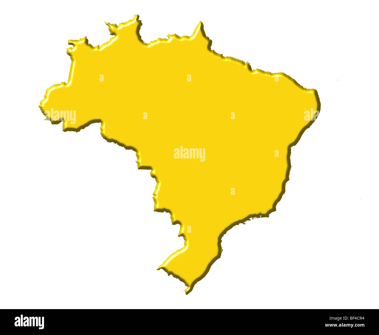 Brazil 3d map with national color Stock Photo - Alamy
