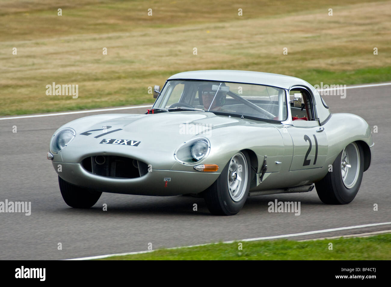 1963 Jaguar E-type with driver Carlos Monteverde during the RAC TT race ...