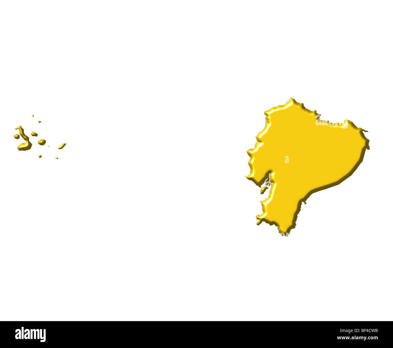 Ecuador 3d map with national color Stock Photo - Alamy