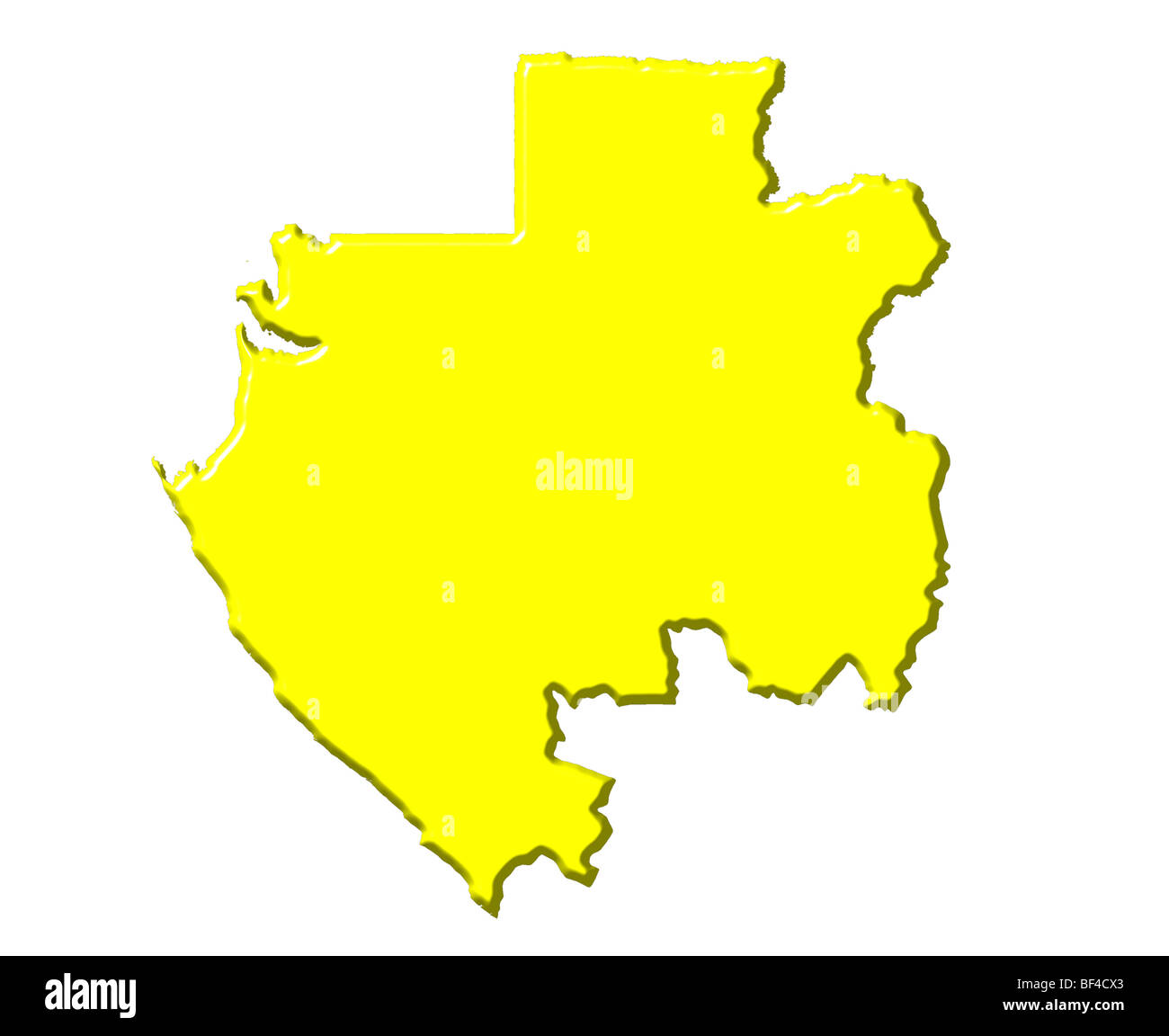 Country gabon map hi-res stock photography and images - Alamy