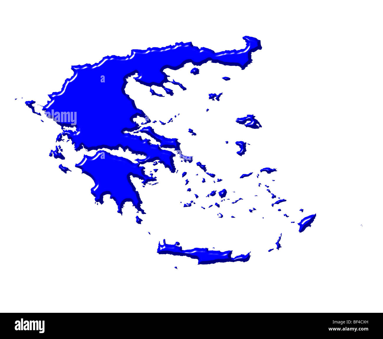 Country greece map hi-res stock photography and images - Alamy