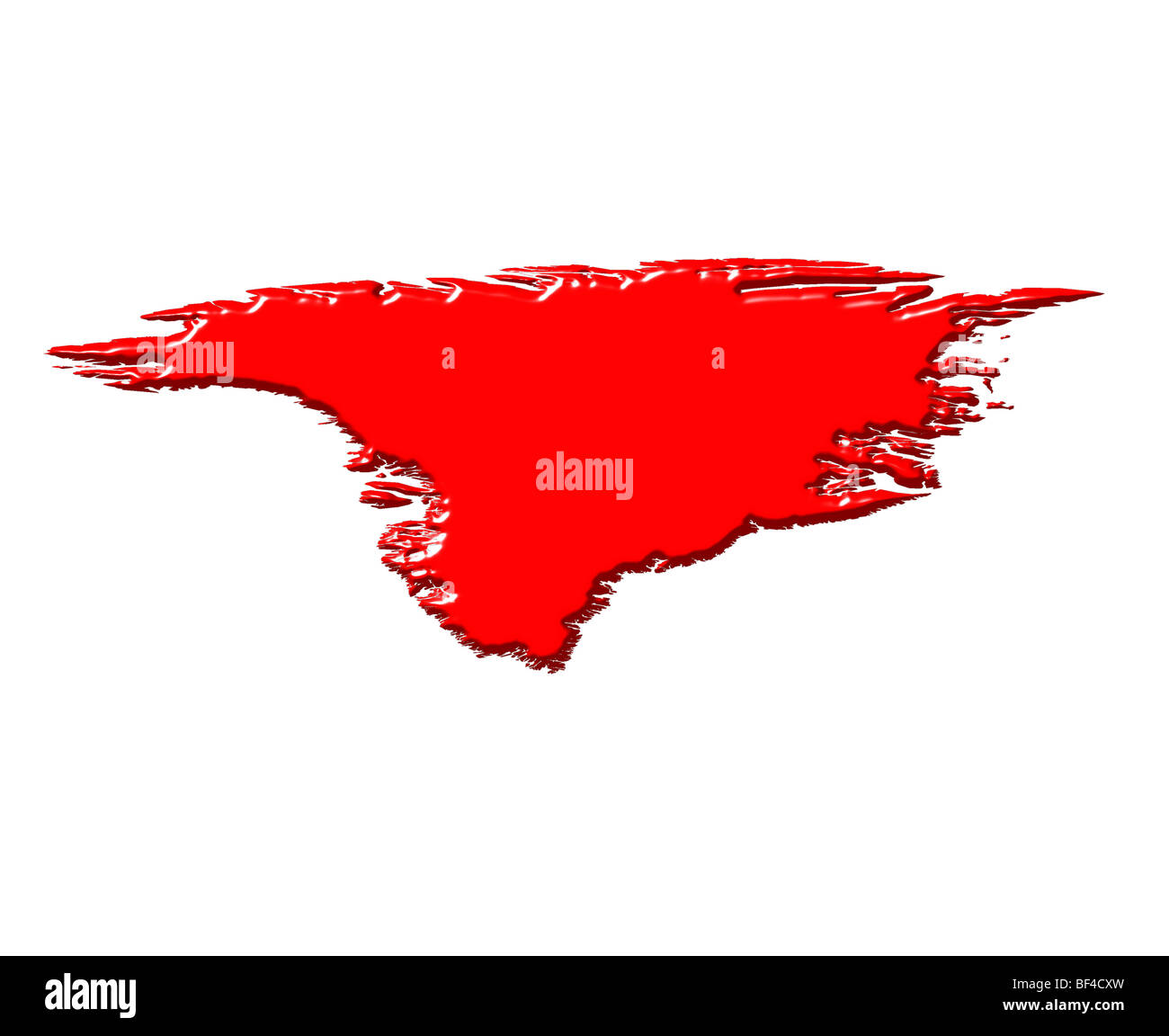 Greenland 3d map with national color Stock Photo - Alamy