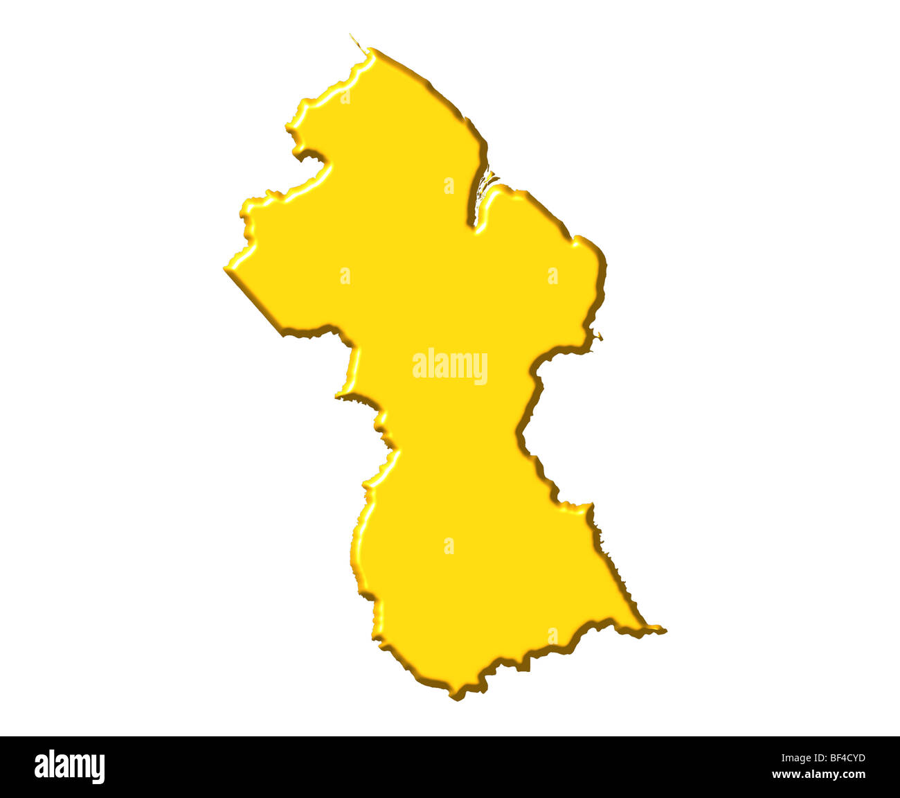 Guyana map hi-res stock photography and images - Alamy
