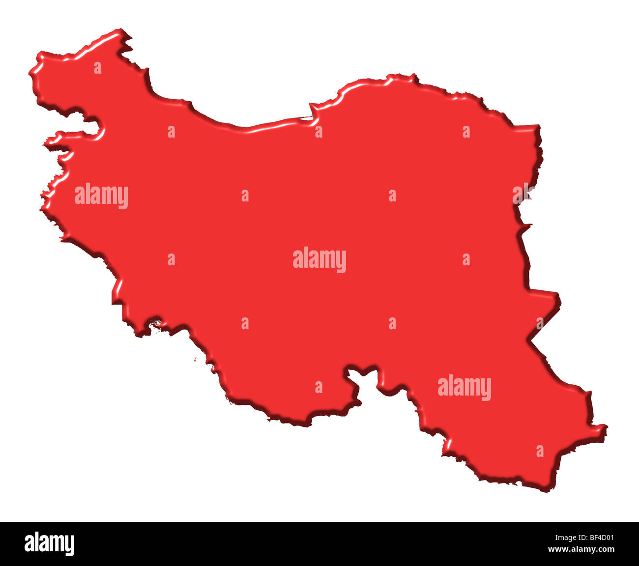 Iran 3d map with national color Stock Photo - Alamy