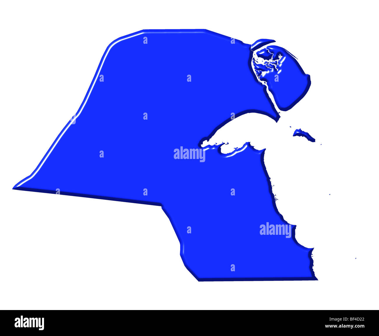 Kuwait map illustration hi-res stock photography and images - Alamy