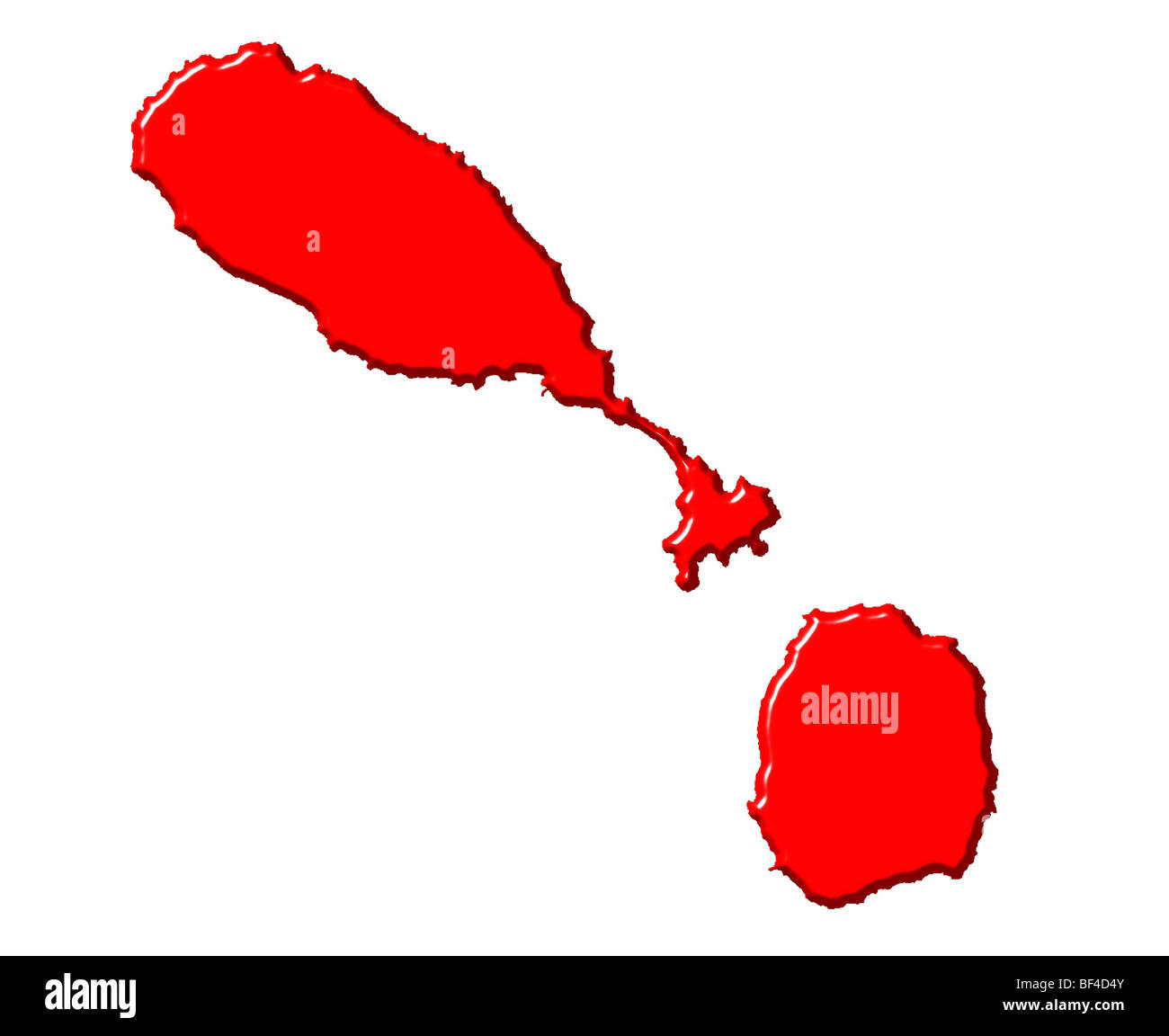 Saint kitts and nevis map hi-res stock photography and images - Alamy