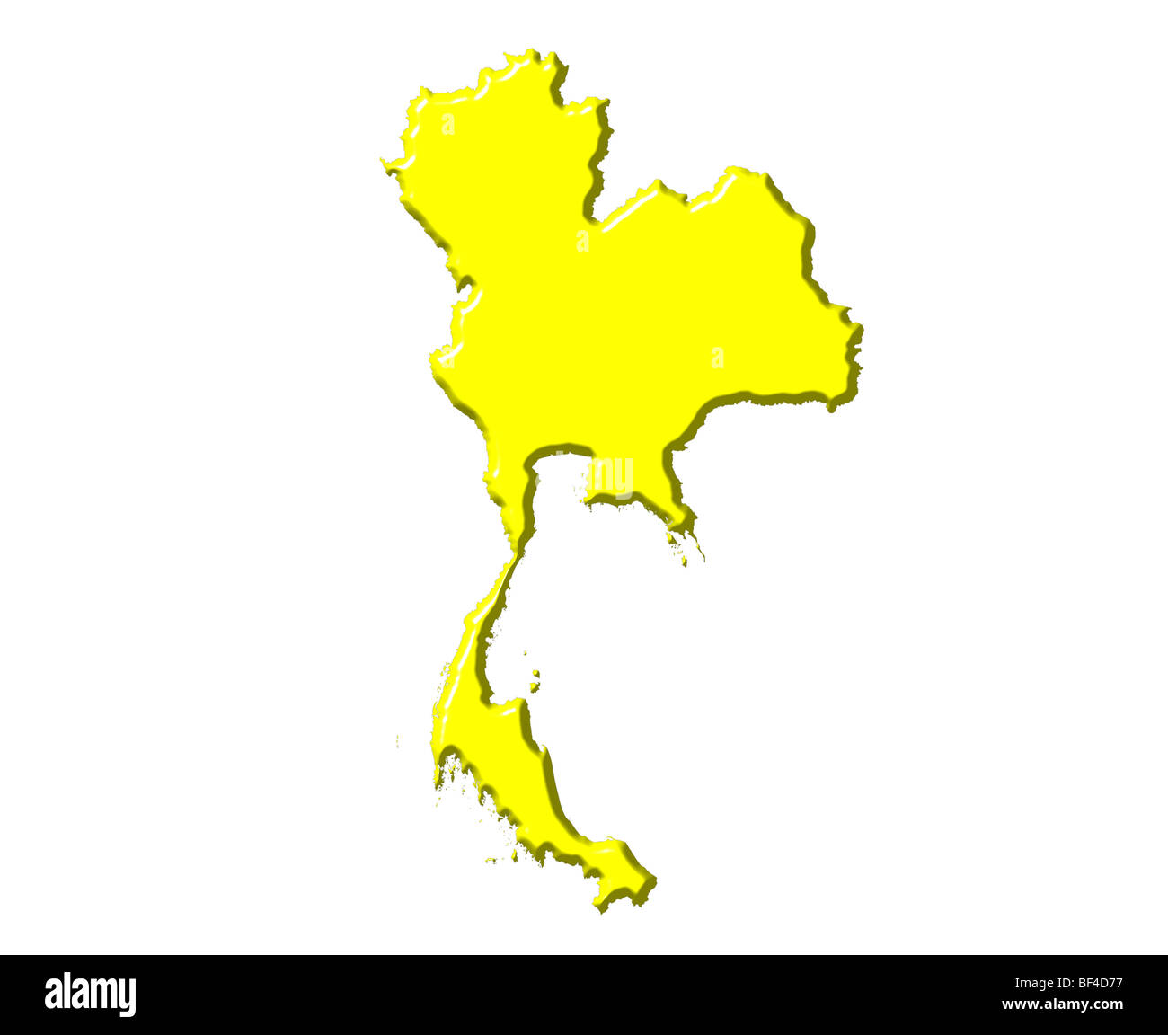 Thailand 3d map with national color Stock Photo - Alamy