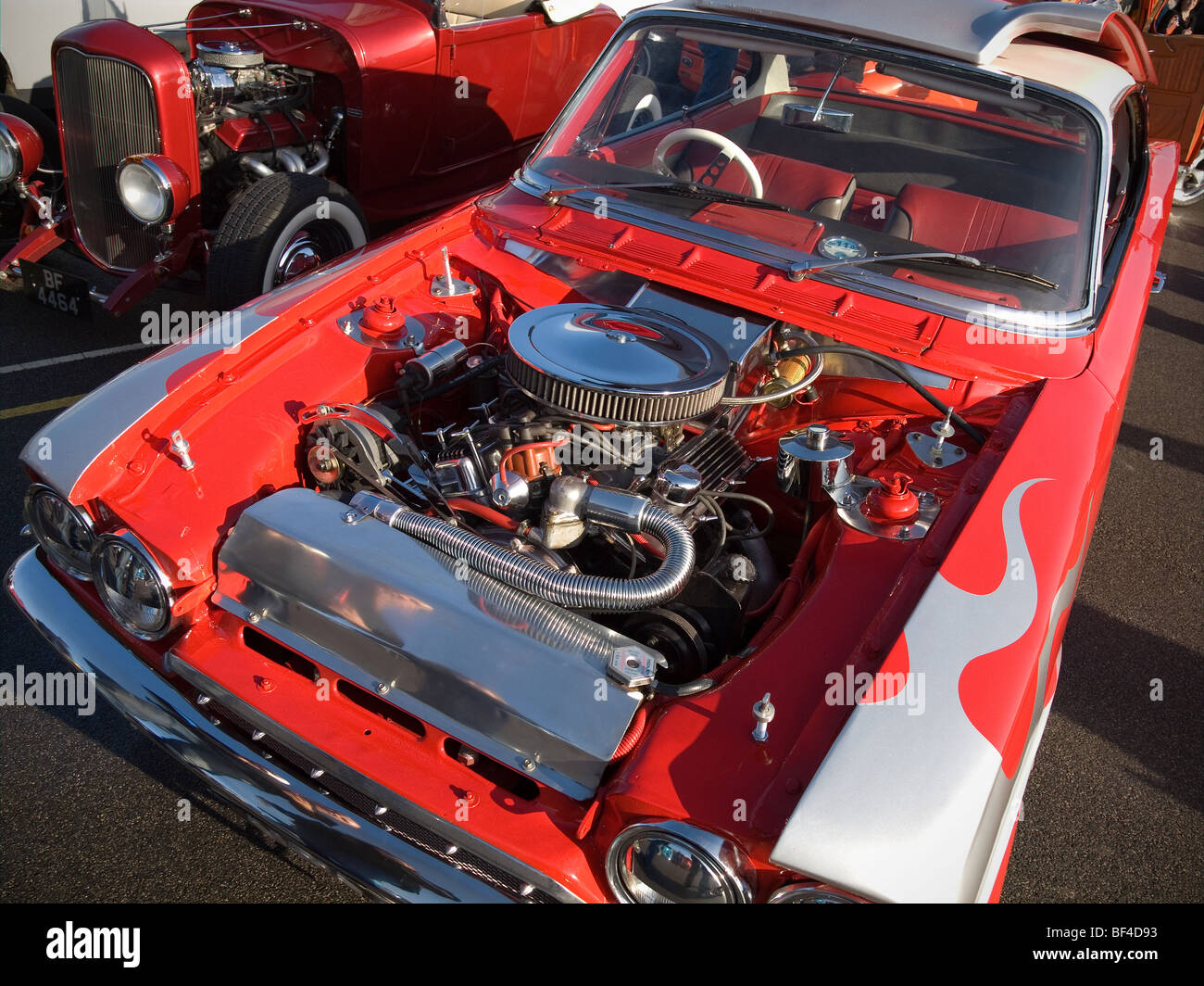 An immaculate V-six engine in a modified 1963-64 Ford Consul Capri ...