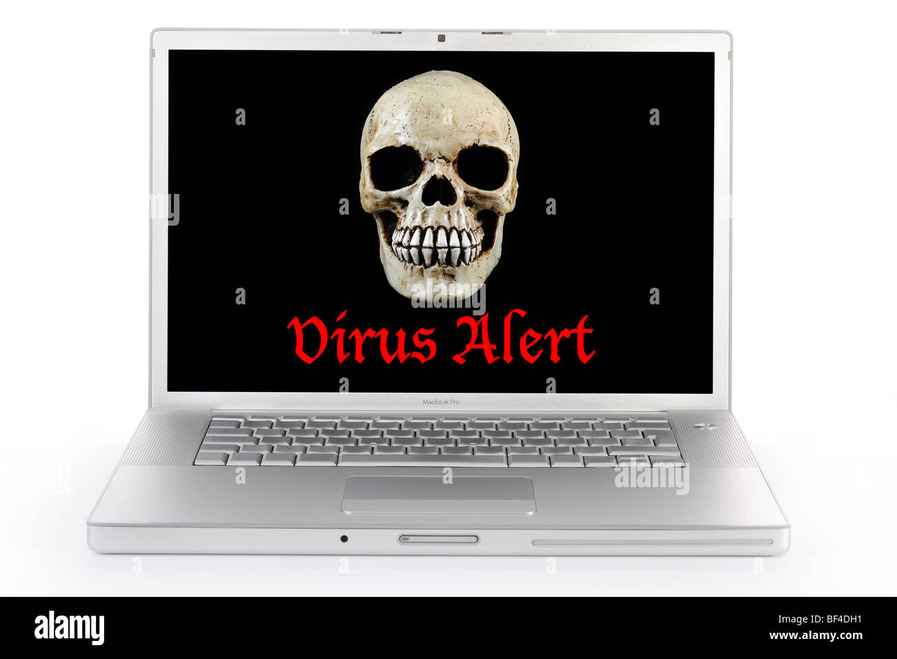 Warning, virus alert, PC Stock Photo - Alamy