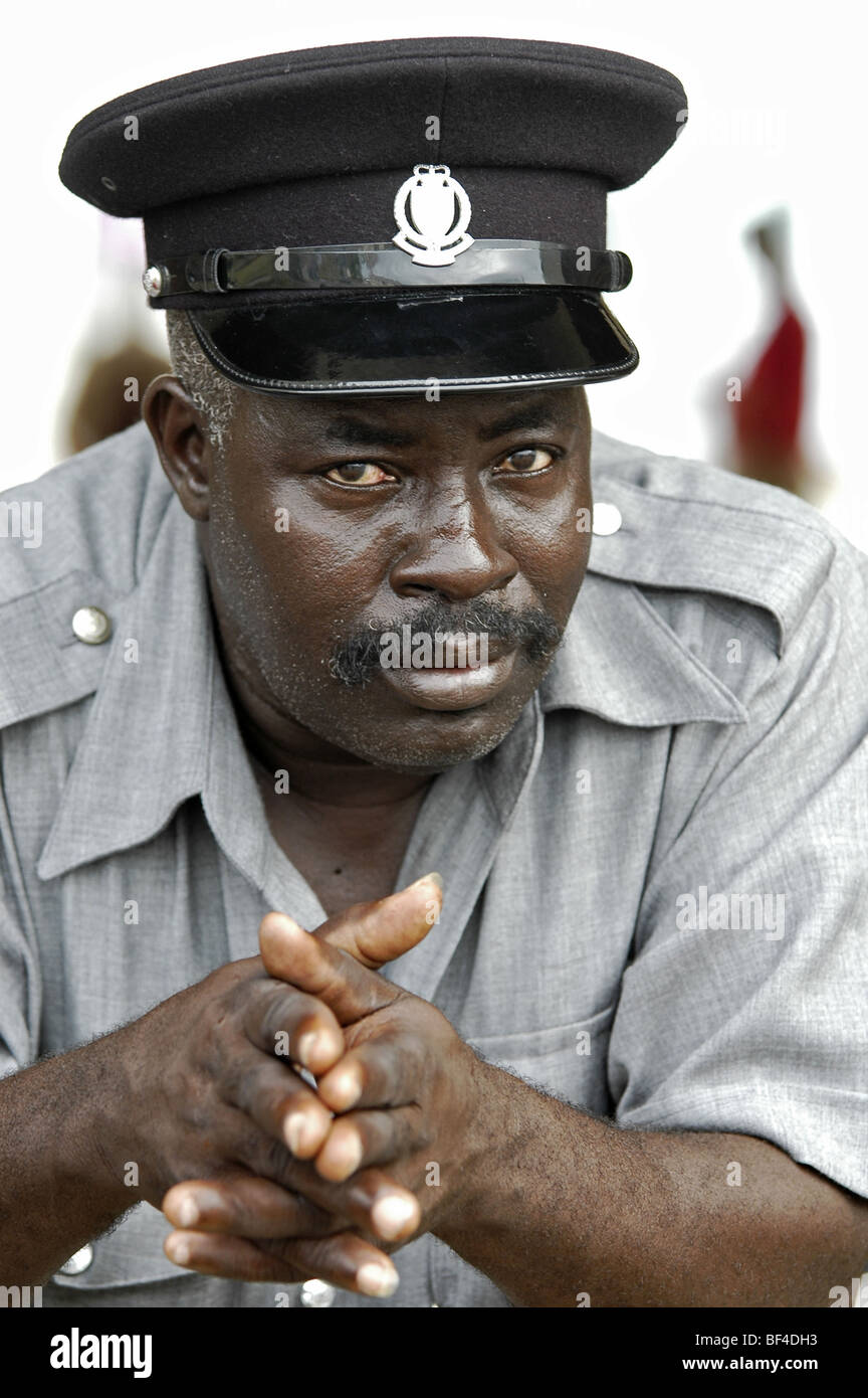Police officer in Basseterre, St. Kitts and Nevis, Caribbean Stock ...