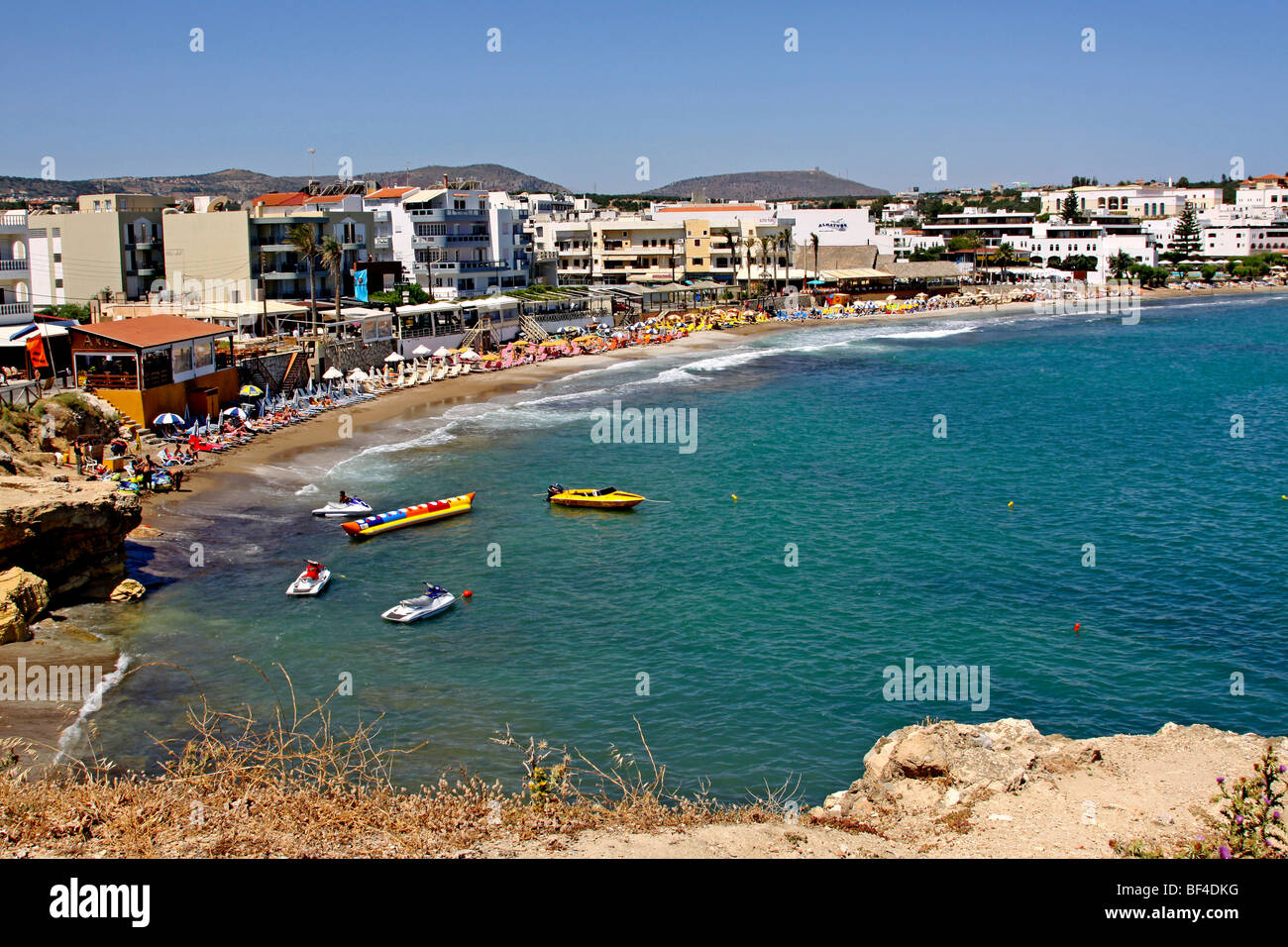 Hersonissos beach crete hi-res stock photography and images - Alamy