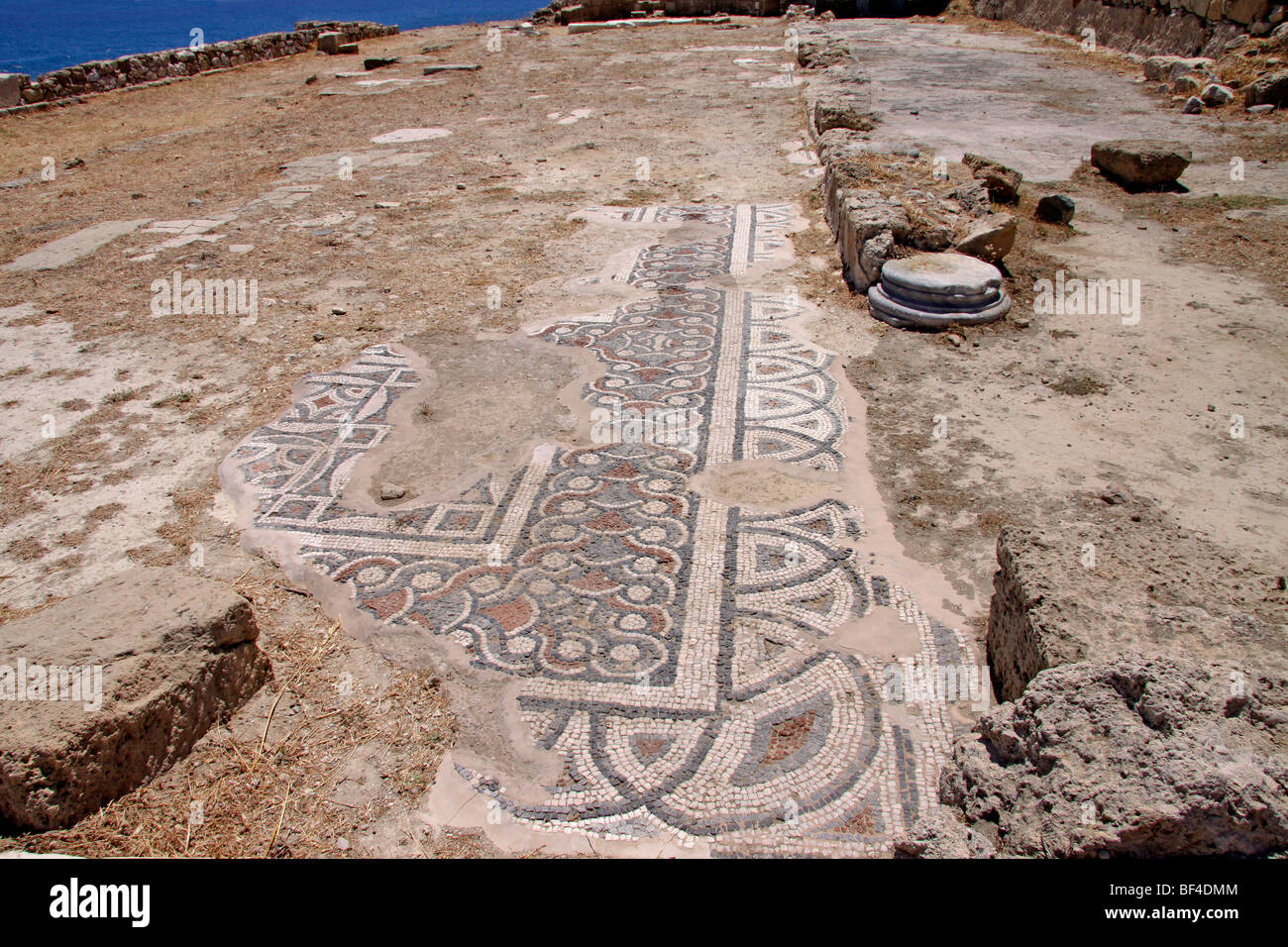 Ancient church with a mosaic floor, Hersonissos, Limín Chersonisou ...
