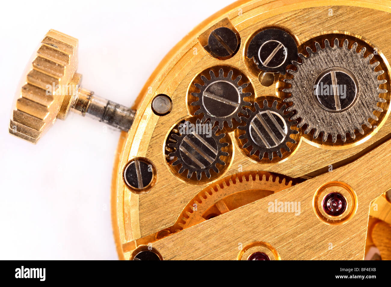 Macro photo of the workings of a wrist watch Stock Photo - Alamy