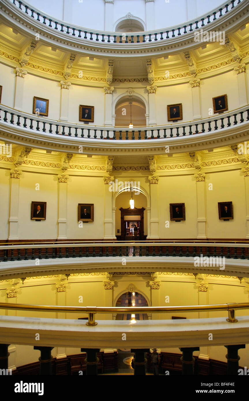 Texas state capitol building dome interior austin hi-res stock ...