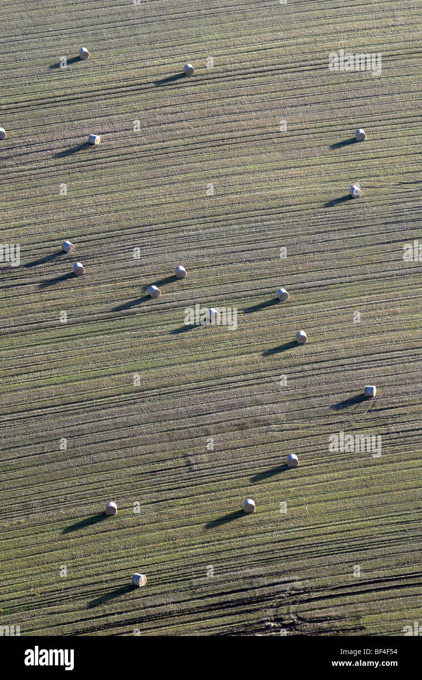 Aerial view harvest fields hay hi-res stock photography and images - Alamy