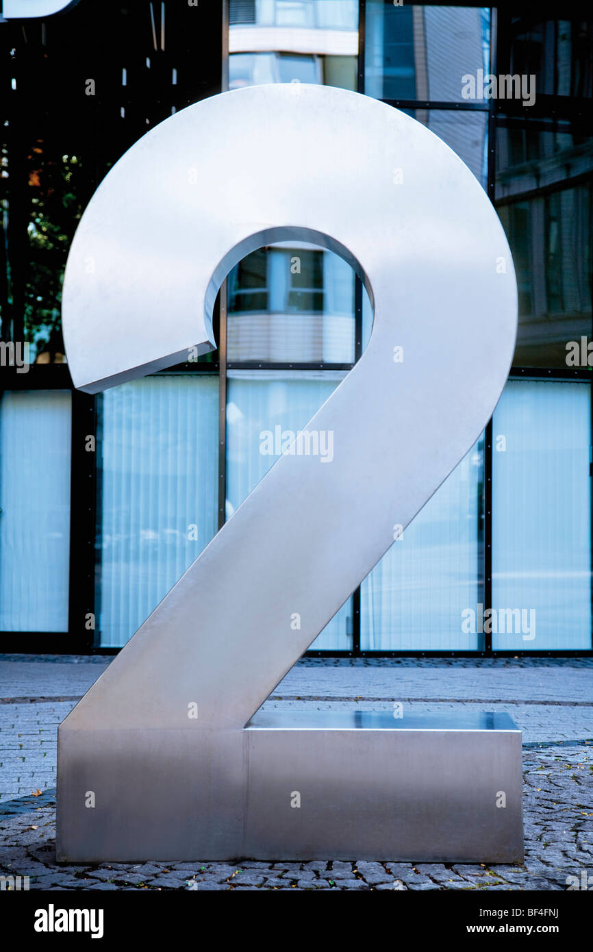 House number two, stainless steel number, sculpture, number sculpture ...