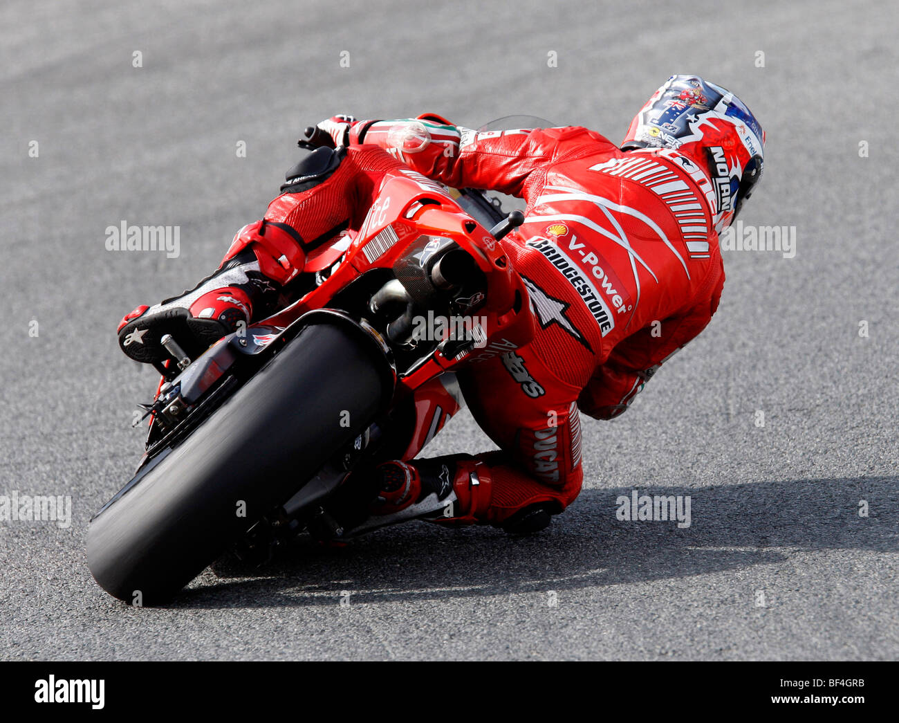 Motorcycle racer Casey Stoner on a Ducati motorcycle Stock Photo - Alamy