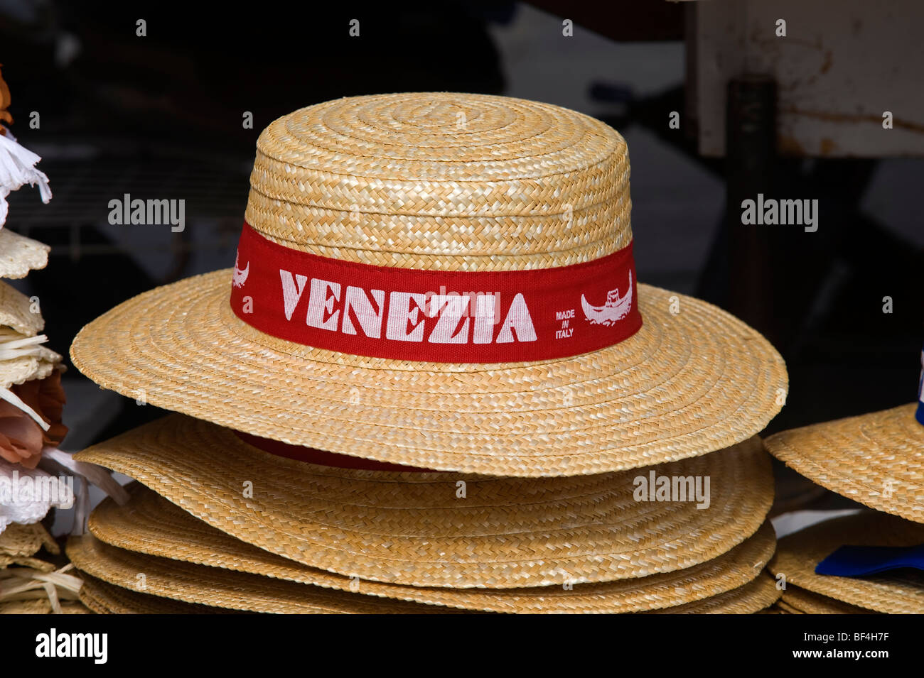 Venezia hat, gondolier's hat, Venice, Veneto, Italy, Europe Stock Photo ...